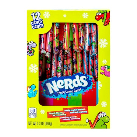 Nerds Candy Canes 12pcs [BB 30 Nov 2025]