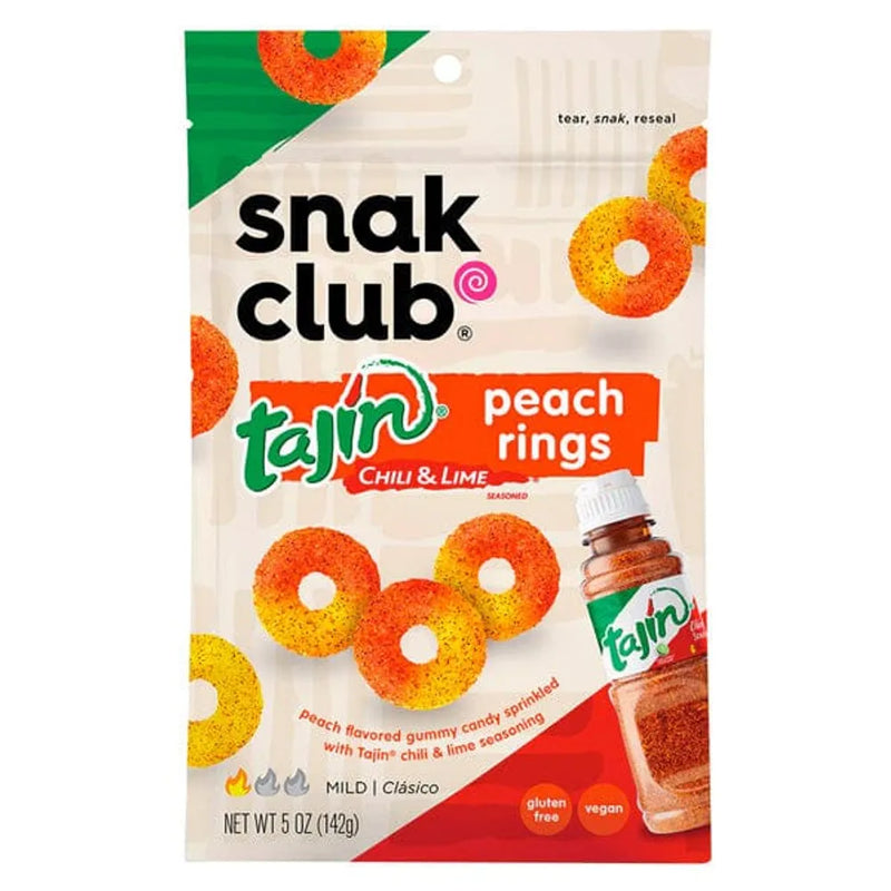 Snak Club Tajin Peach Rings 142g