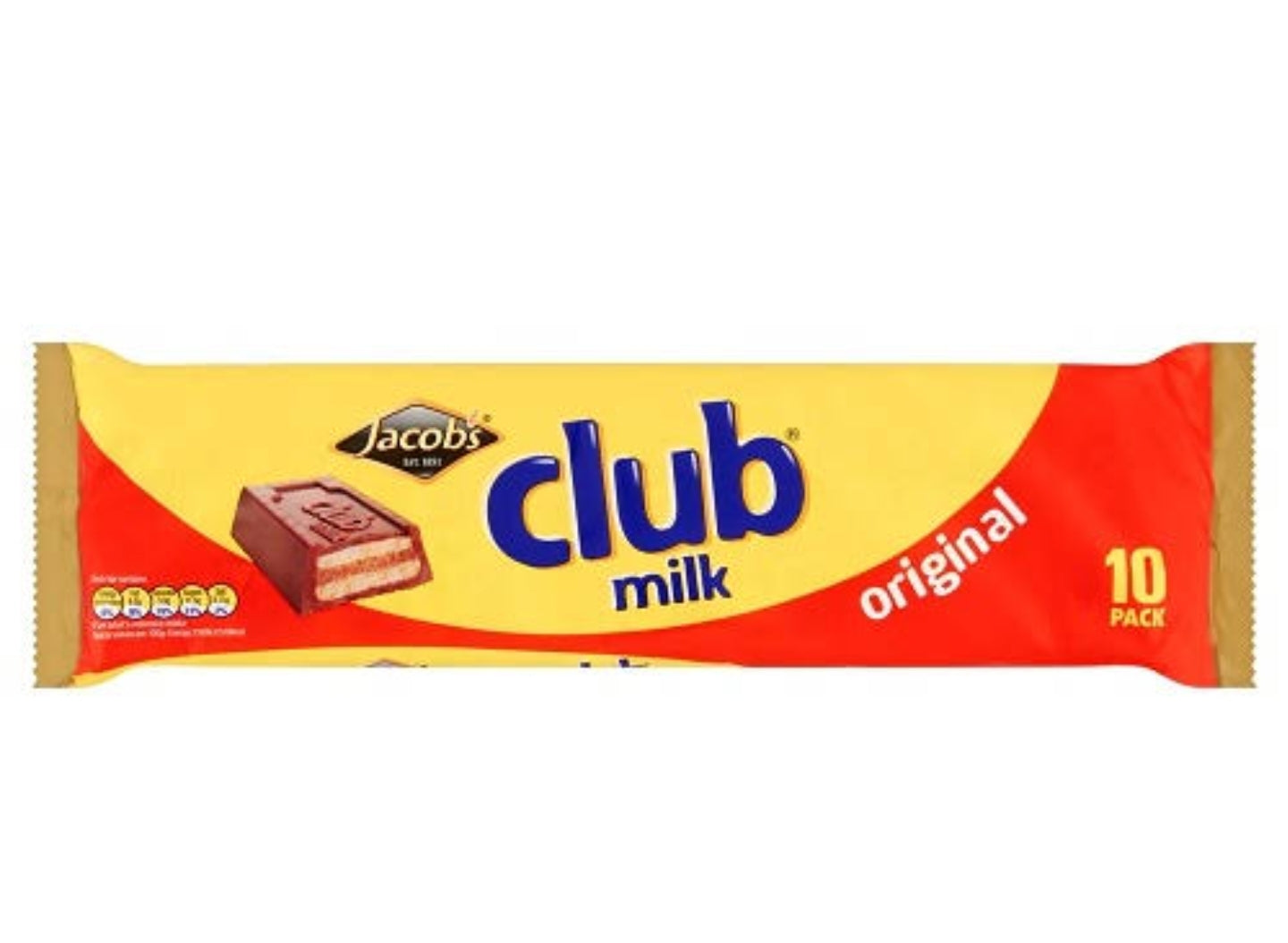JACOBS CLUB MILK ORIGINAL 10PK