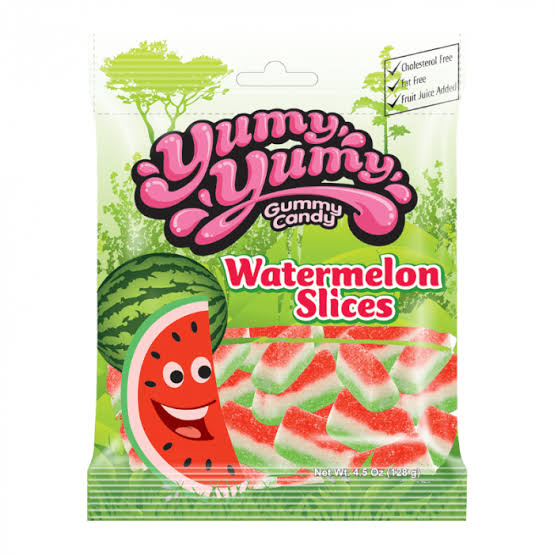 YUMMY YUMMY Gummy Candy Watermelon Slices 128g