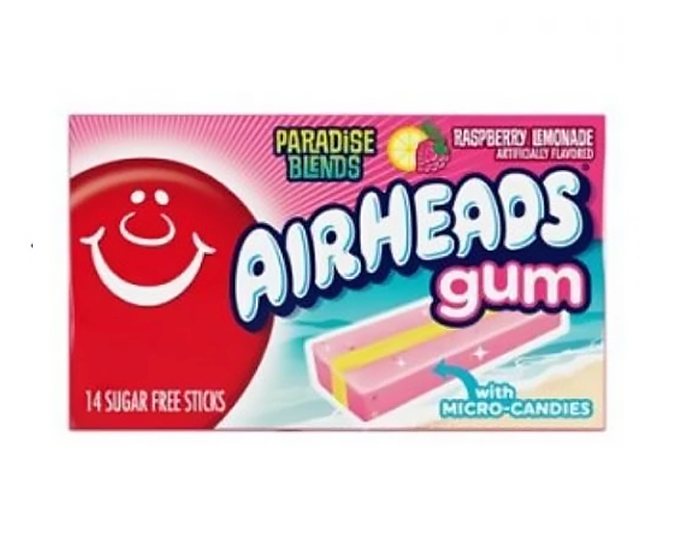 AIRHEADS Gum Raspberry Lemonade 14 Sticks 33.6g