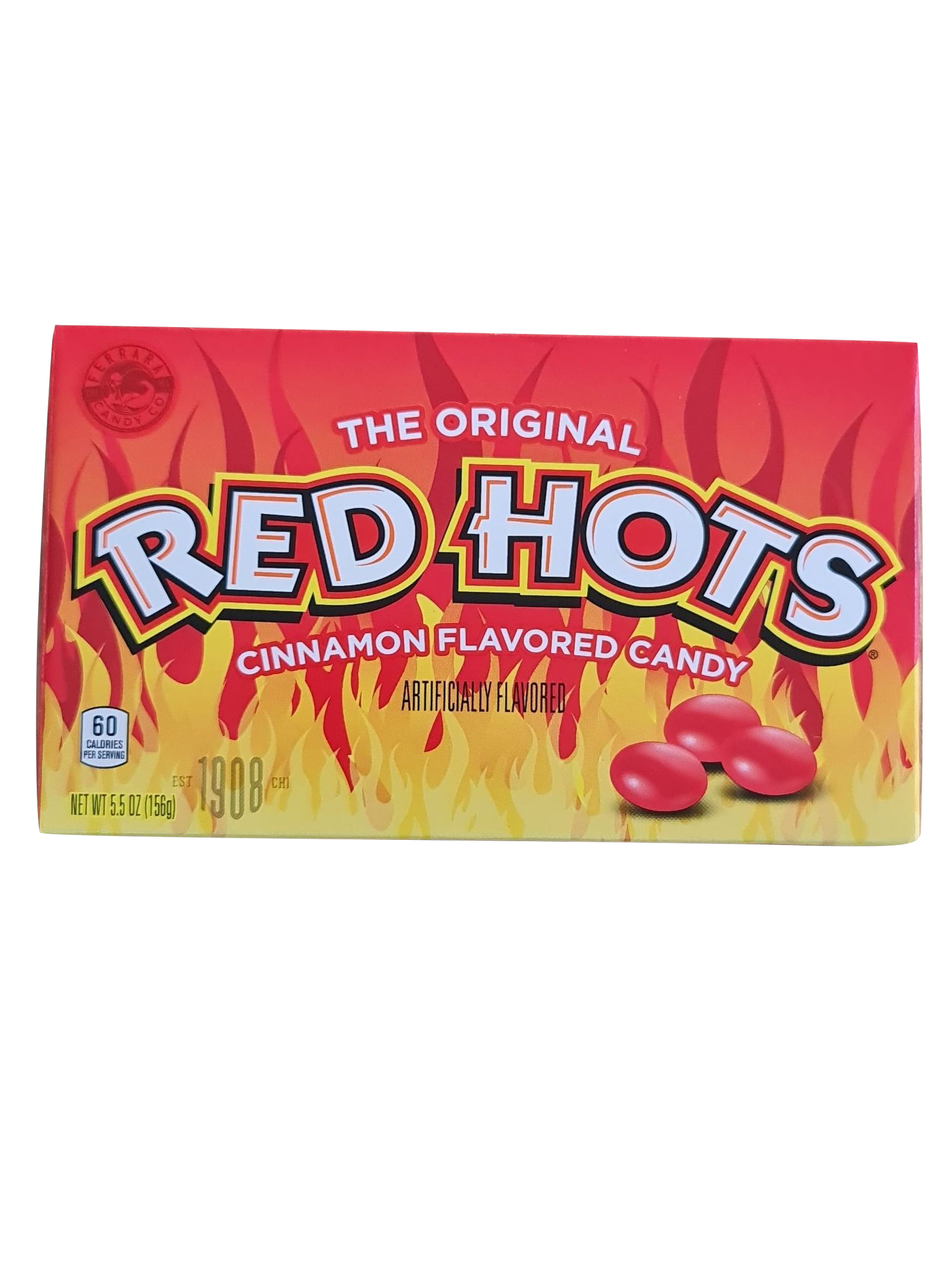 The original red hots cinnamon flavored candy 156g