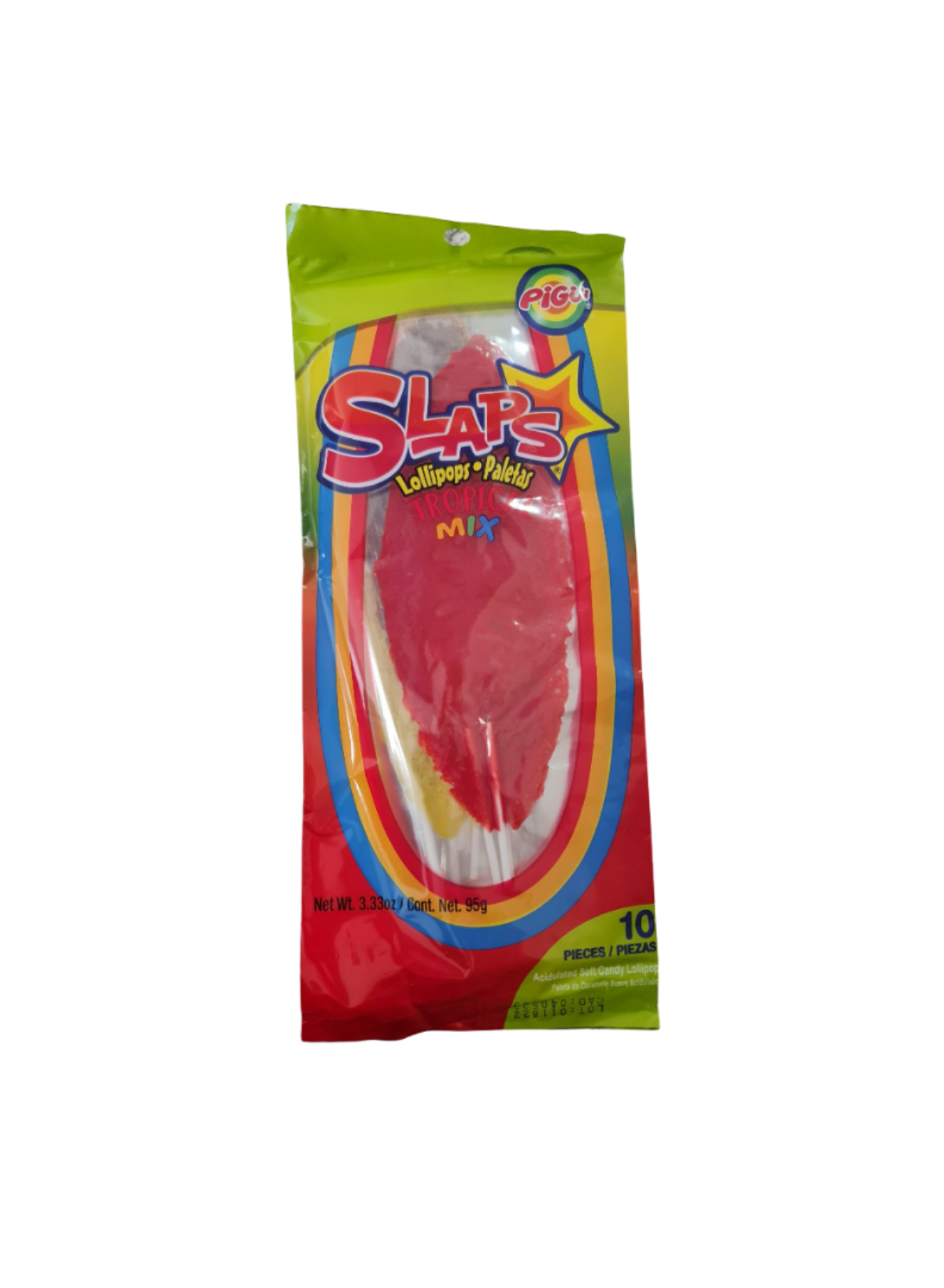 PIGÜI SLAPS LOLLIPOPS TROPICAL MIX 10 PIC